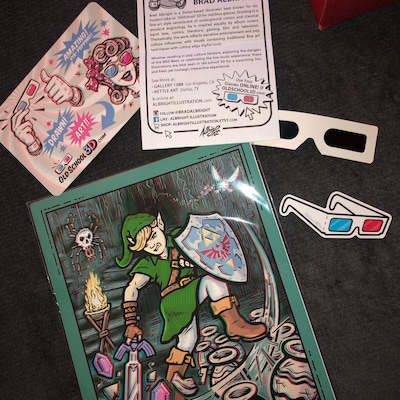 Link Breaking Pots Zelda Ocarina of Time Limited Edition 3D Anaglyph ...