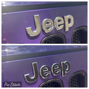 Holographic Crystal Jeep Emblem Sticker Decal, Wrangler JK, TJ, JL ...