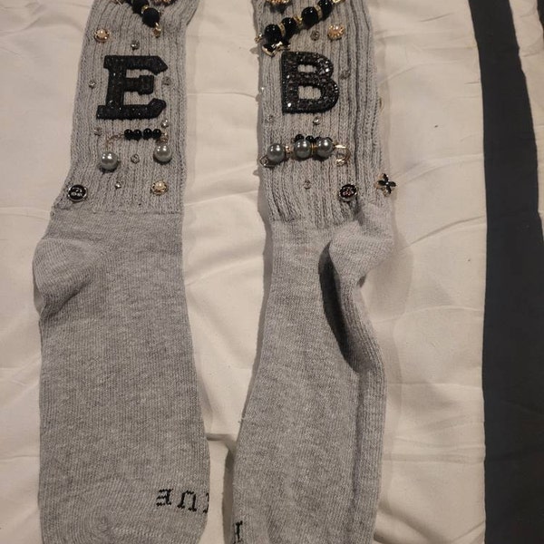 Junk Socks - Love Language Themed Embellished Charm Slouch Socks - Etsy