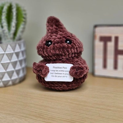 Poop Emoji Crochet Keychain Pattern, Amigurumi Positive Poop Crochet ...