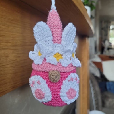 Easter Crochet Pattern Bunny Keychains With Crochet Flowers - Etsy