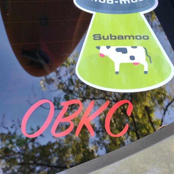 Subie Moo Moo Moobaru Cow Face Car Decal Subaru Moo'vement Movement ...