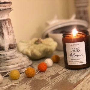 Hello Autumn Candle, Hello Fall Candle, Autumn Decor, Cosy Candle, Cosy ...