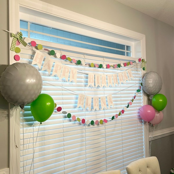 Pink Watercolor Happy Birthday Banner | Printable Download | Watercolor ...