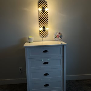 Skateboard Lamp Checkerboard - Etsy