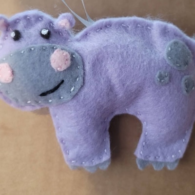 Felt Pattern Hippo Sewing Pattern Felt Animal Pattern Hippopotamus ...