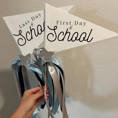 First Day of School Last Day of School Pennant Flag Set - Etsy