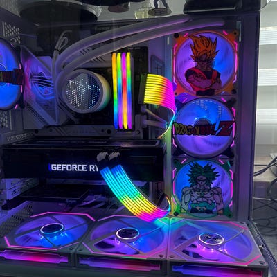 Luffy Sun God Nika Gear 5 One Piece Gaming Computer PC Fan Shroud Grill ...