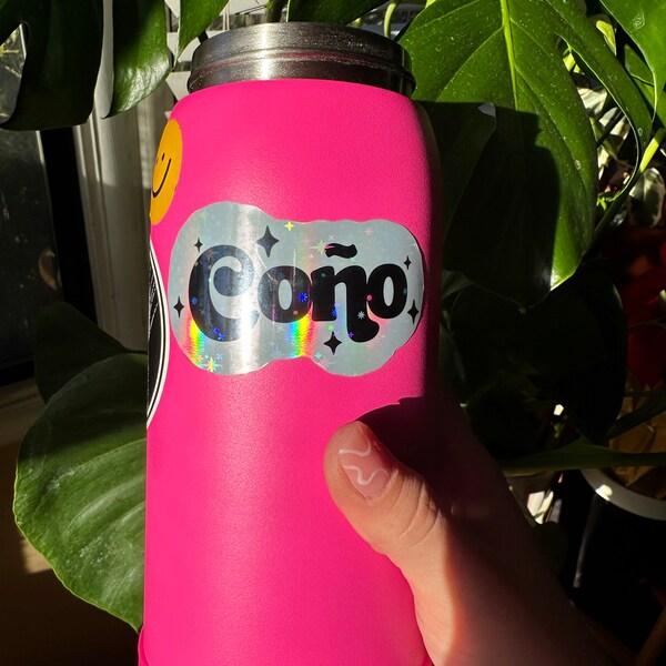 Coño Holographic Sticker - Funny Spanish Sticker - Puerto Rico Stickers ...