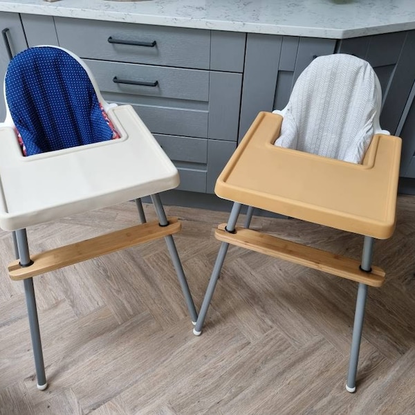 IKEA Highchair Footrest - Bamboo Wood / Adjustable Wooden Foot Rest for ...