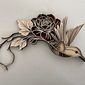 Hummingbird Laser Cut 3D File SVG Mothers Day Multi Layer Laser Cut SVG ...