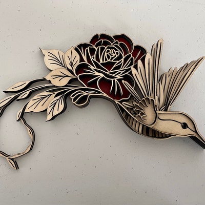 Hummingbird Laser Cut 3D File SVG Mothers Day Multi Layer Laser Cut SVG ...