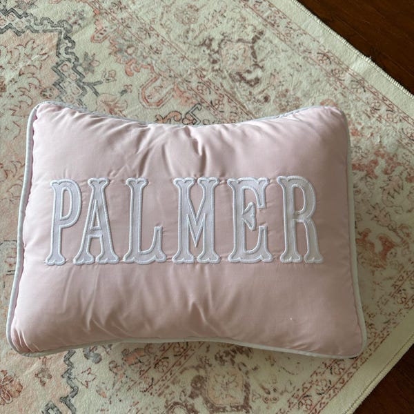 Personalized Applique Monogram Pillow INSERT INCLUDED, Nursery Pillow ...