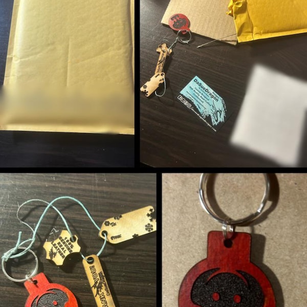 Leather Toothless Light Fury & Night Light Keychains and HTTYD Symbols ...