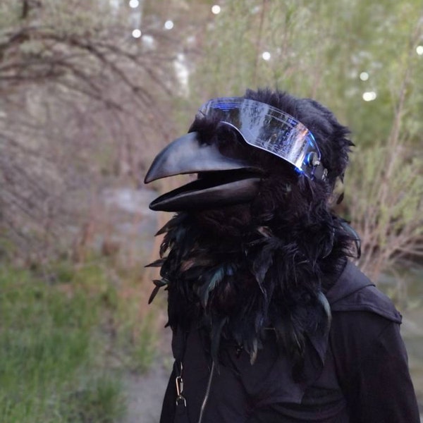 Illuminated Cyberpunk Cyber Goth Fursuit Visor WARCHIEF Clear **choose ...