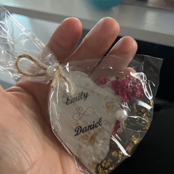 Custom Epoxy Resin Art, Personalized Wedding Gift, Custom Wedding Favor ...