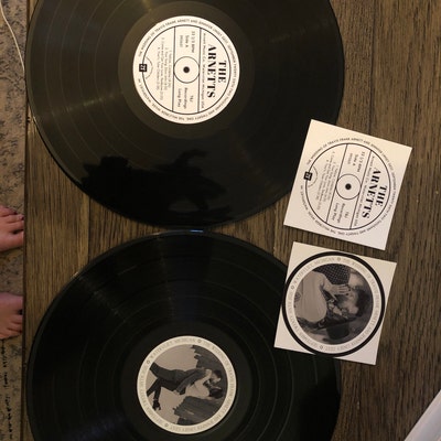 Custom Label for 12 Inch Vinyl Record, Bold Text Personalized Matte ...