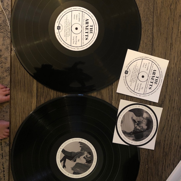 Custom Label for 12 Inch Vinyl Record, Bold Text Personalized Matte ...