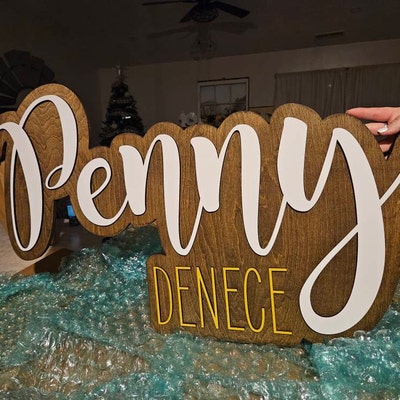 Large Wood Name Sign, Nursery Name Sign, Hunter Nursery , Above Crib ...