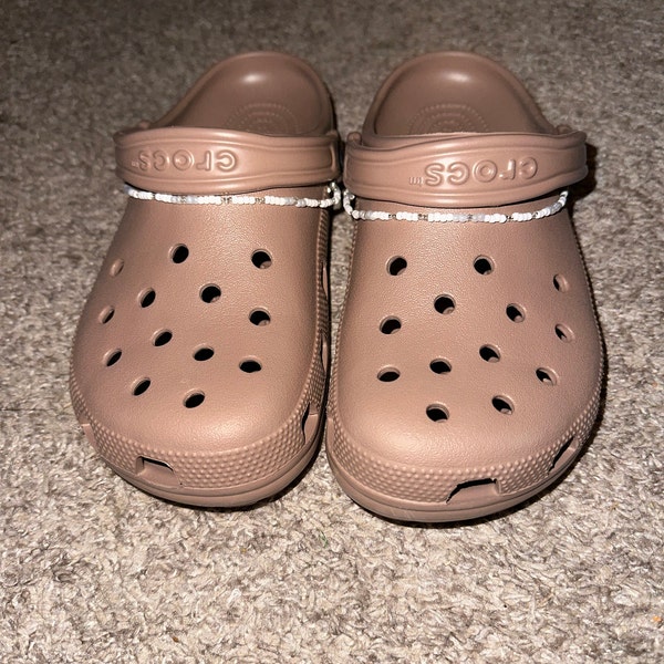 Pink Hearts & Pearls Croclette /heart Croc Chain / Personalized Jewelry ...