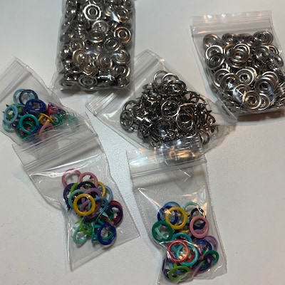 Gripper Snaps Size 16 Colored Rings Set of 25 11 Mm. No Sew Snap ...