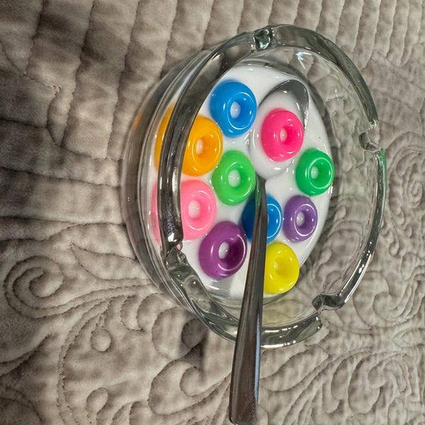Cereal Bowl Ashtray, Cute Resin Ashtray, Fake Food Resin Art, Dopamine ...