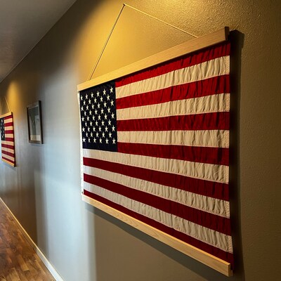 Flag Frame Large Wooden Frames american Flag Not Included - Etsy