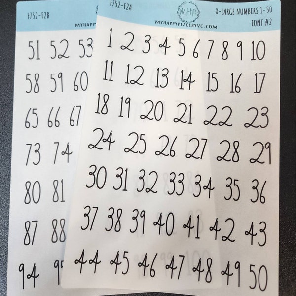 X-large Number Stickers 1 - 100. Planner Stickers. 100 Envelope ...