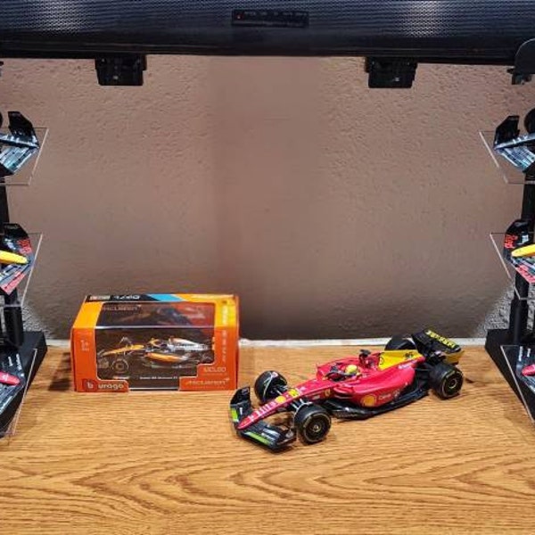 1:18 Scale Model, 3 Tier, Angled Desktop Display Stand Suits Formula 1 ...