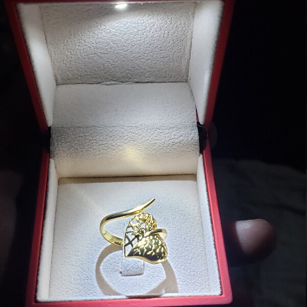 Floral Heart Butterfly Ring - Nature Inspired Jewelry - Butterfly ...