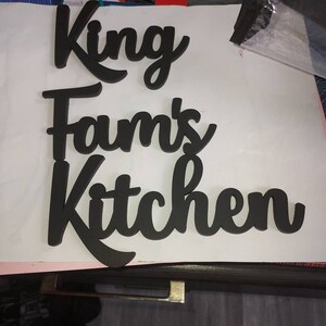 Custom Kitchen Sign. Personalized Kitchen Sign. Wood Word Cutouts ...