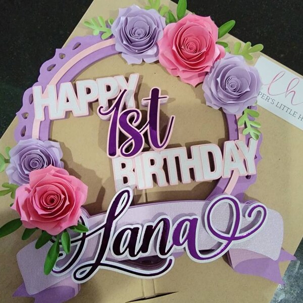 Floral Cake Topper | Butterfly Cake Topper | Sweet 16 | Anniversary ...