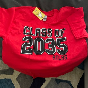 Class of your Year With Name on Youth or Adult Size Shirts Optional K ...