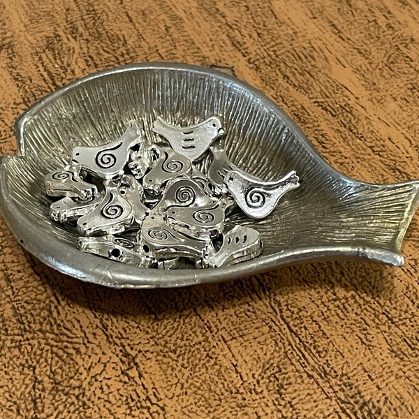 5 Treble Clef Big Hole Beads, Silver Color Big Beads, Large Hole Music ...