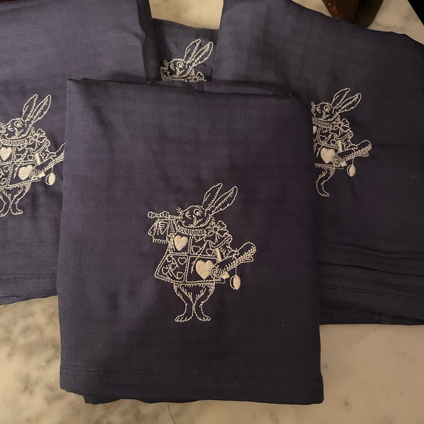 Vintage Rabbit Embroidery Design: Alice in Wonderland Linework (instant ...