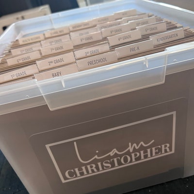 Printable Milestone Tote Labels School File Folder Labels Kids DIY ...