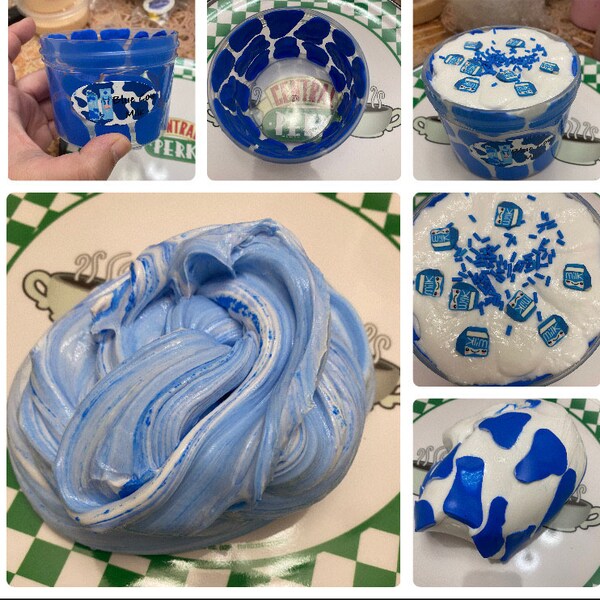 Blue Cow Milk Slime Scented Clay Mixing Fun Toy Stress Relief - Etsy