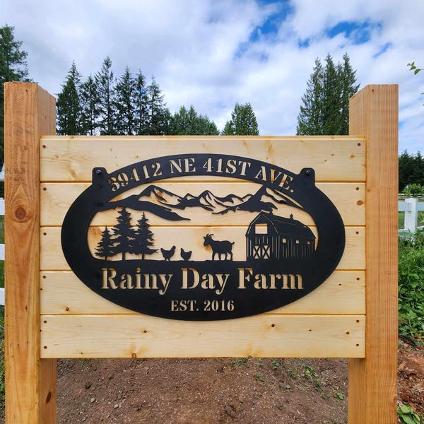 Custom Your Metal Farm Sign, Design Your Own Farm Sign, Farmhouse Metal ...