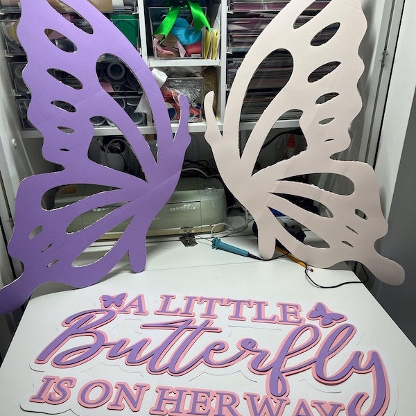Butterfly Baby Shower SVG: Girl Bedroom Decor,little Butterfly,cricut ...