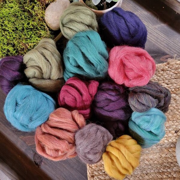 Ocean - Wool Roving for Needle Felting, Wet Felting, Weaving, Spinning ...