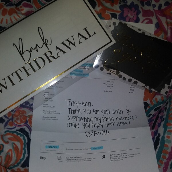 FOILED Mercury Glass Cash Envelope Set Set of 5 Cash Envelopes Sinking ...