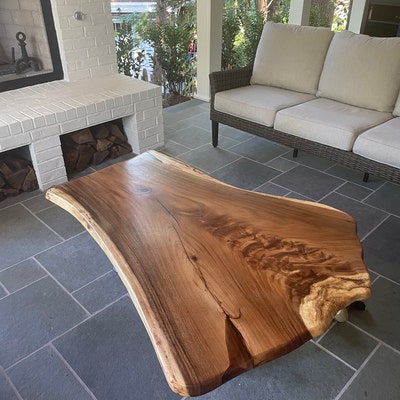 Live Edge Dining Table Kiln Dried Custom Monkey Pod Slabs - Etsy