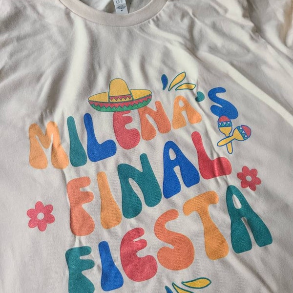 Personalized Final Fiesta Bachelorette Party Shirts, Retro Fiesta Squad ...
