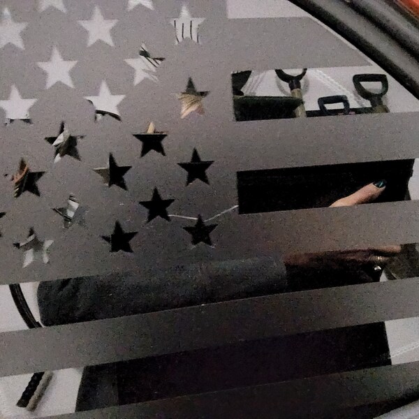 Challenger American Flag Rear Quarter Window Accent Decal (2008-2023 ...