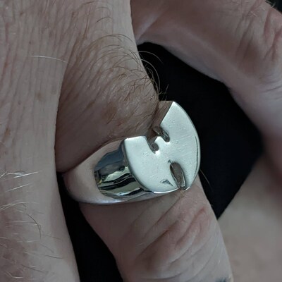 Solid Sterling Silver Ring, Handmade Ring, Wu Tang Ring, Men Wu Ring ...