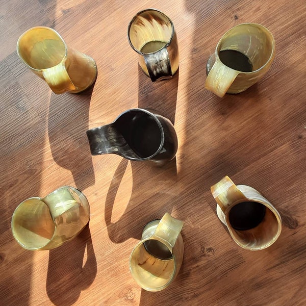 Viking Drinking Horn Mug - Burnt and Carved Rust Brown - 16 Oz - Etsy