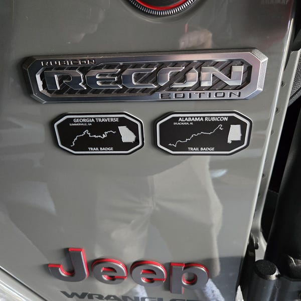 Custom Off-road Trail Badges for Jeep, Truck, Broncho, Chevy, Ford 4x4 ...