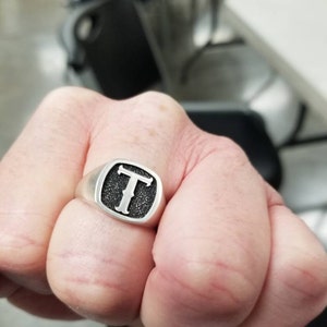 Veterinary Caduceus Signet Ring in Sterling Silver Metal | Etsy