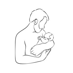 Twin Angel Baby Line Art Twins Angel Wings Line Drawing Memorial Baby ...