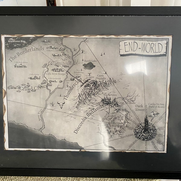 End-world Map, the Dark Tower Map, the Gunslinger Map, Mid World Map ...